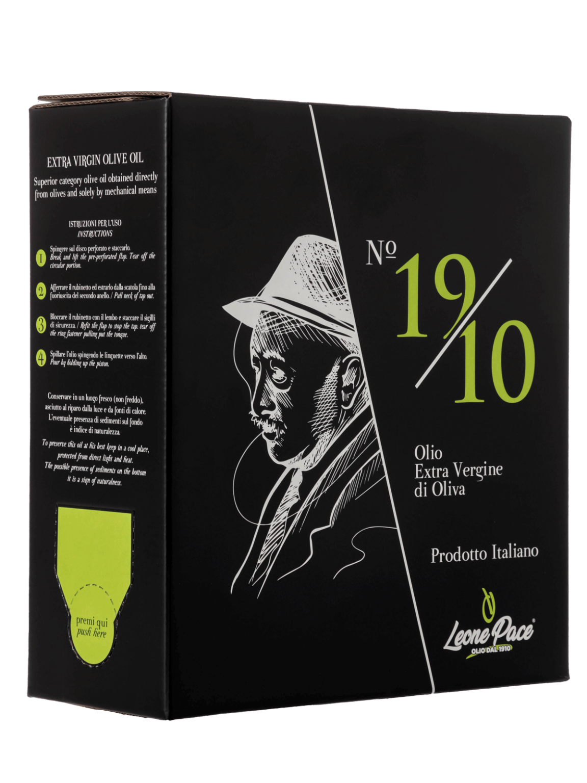 Bag in Box 5 lt Extra virgin olive oil 100% ITALIAN - Frantoio Pace Leone